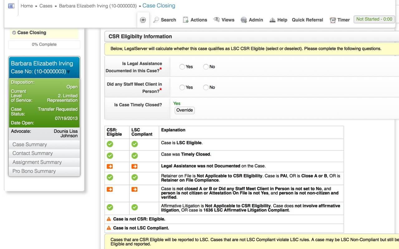 LegalServer Features
