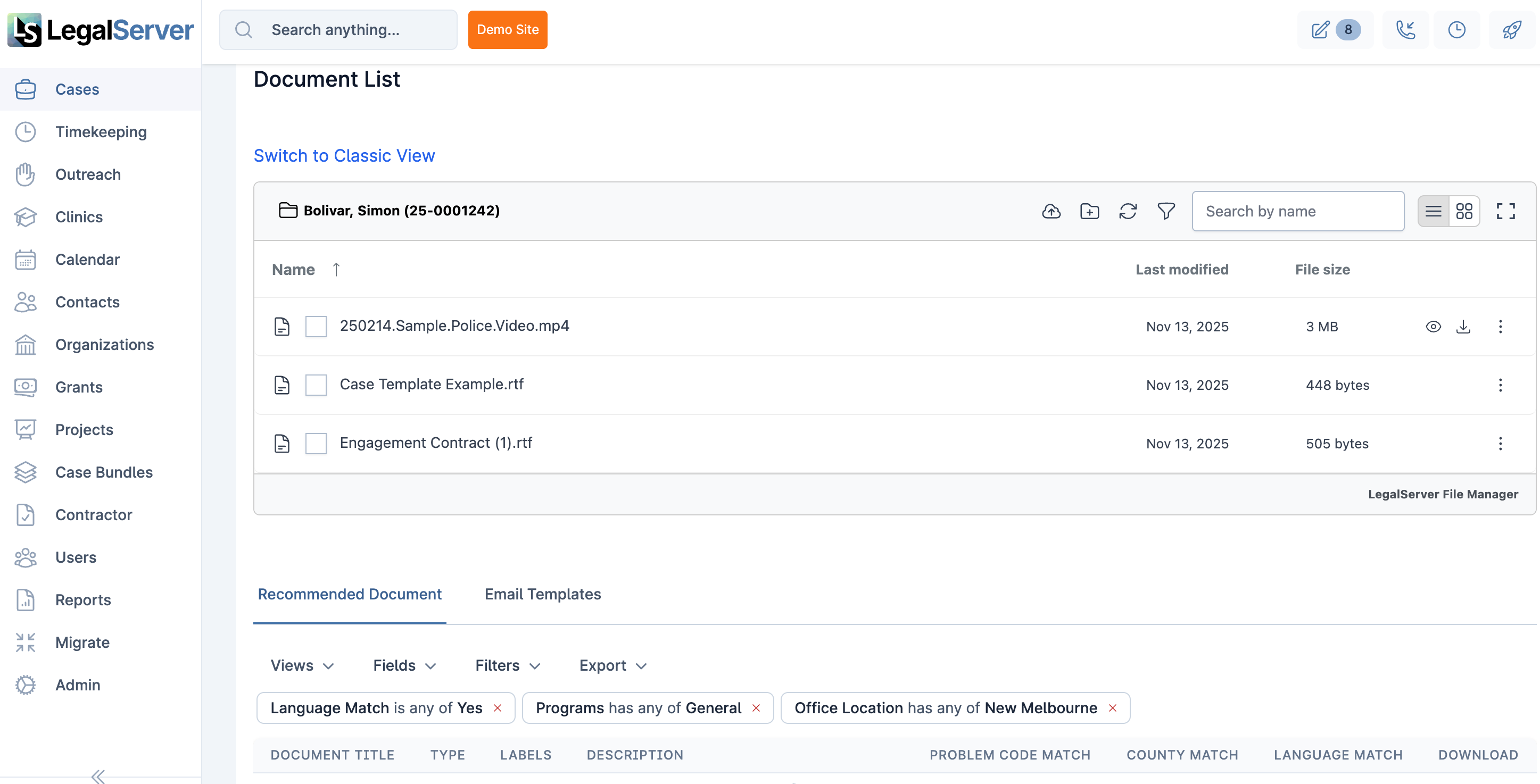 Document Management - LegalServer