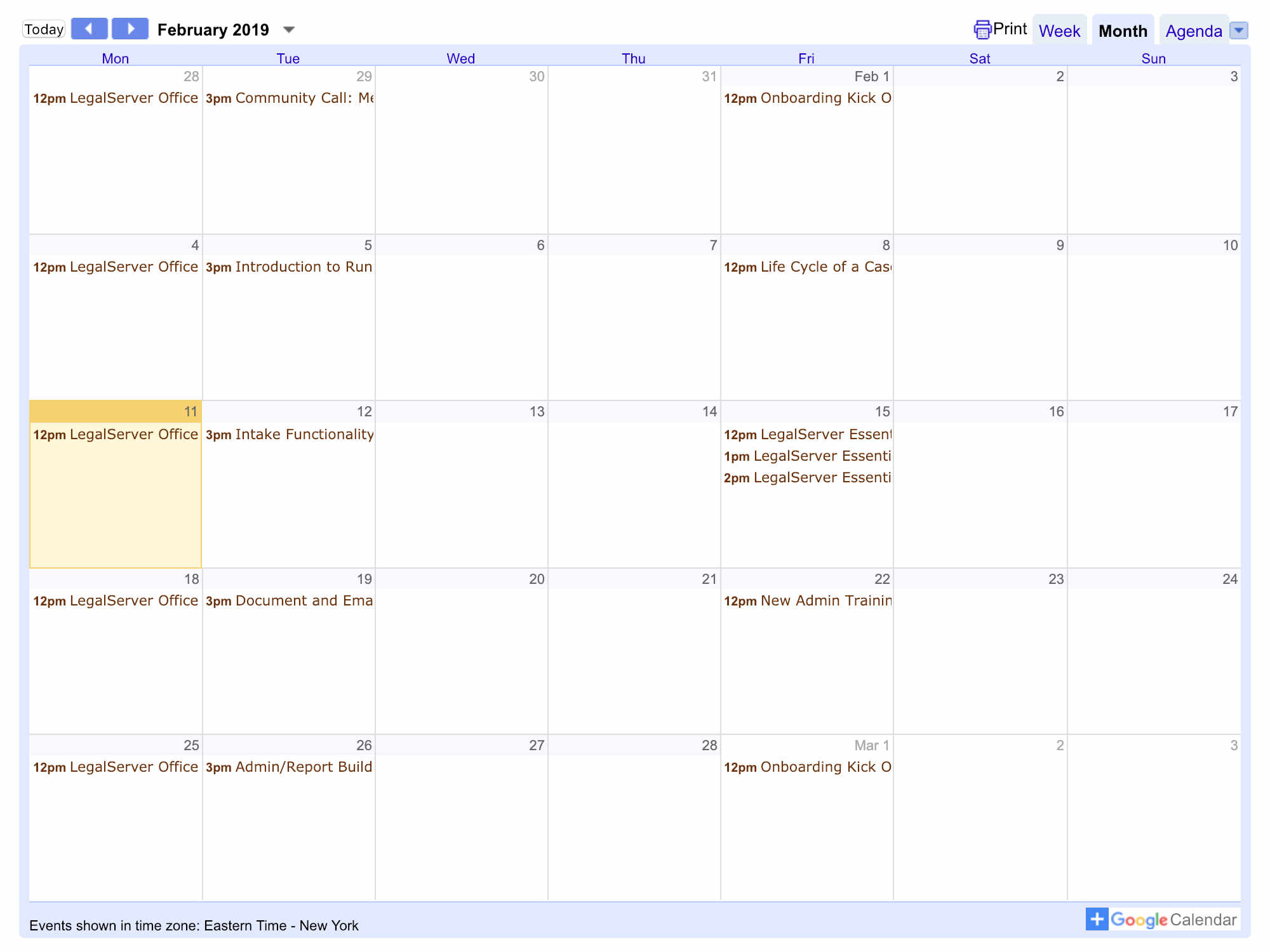 LegalServer Online Training Opportunities for 2019 - LegalServer